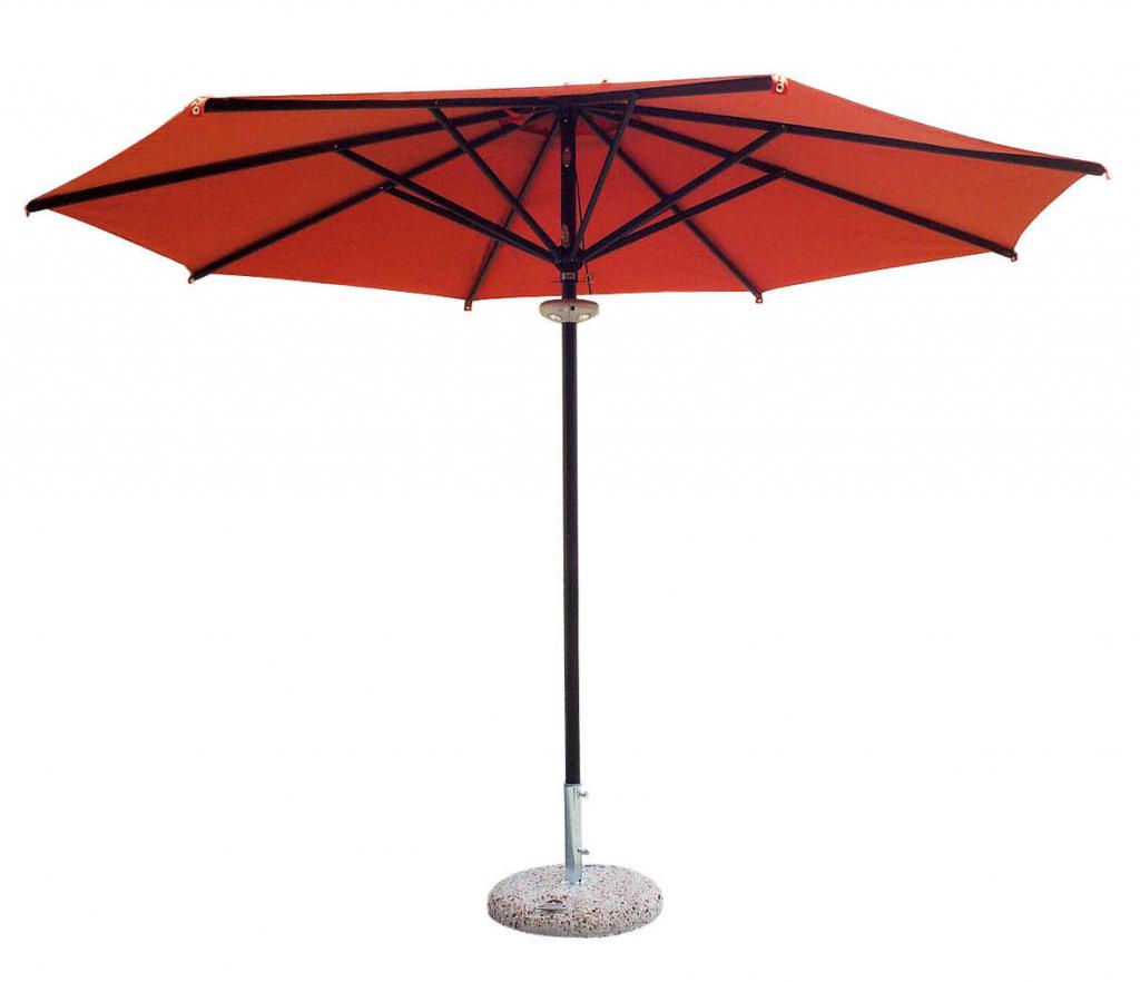 Parasol restaurant alu gris, rond 3.5m, 3x3m, 2x3m et 3x4m